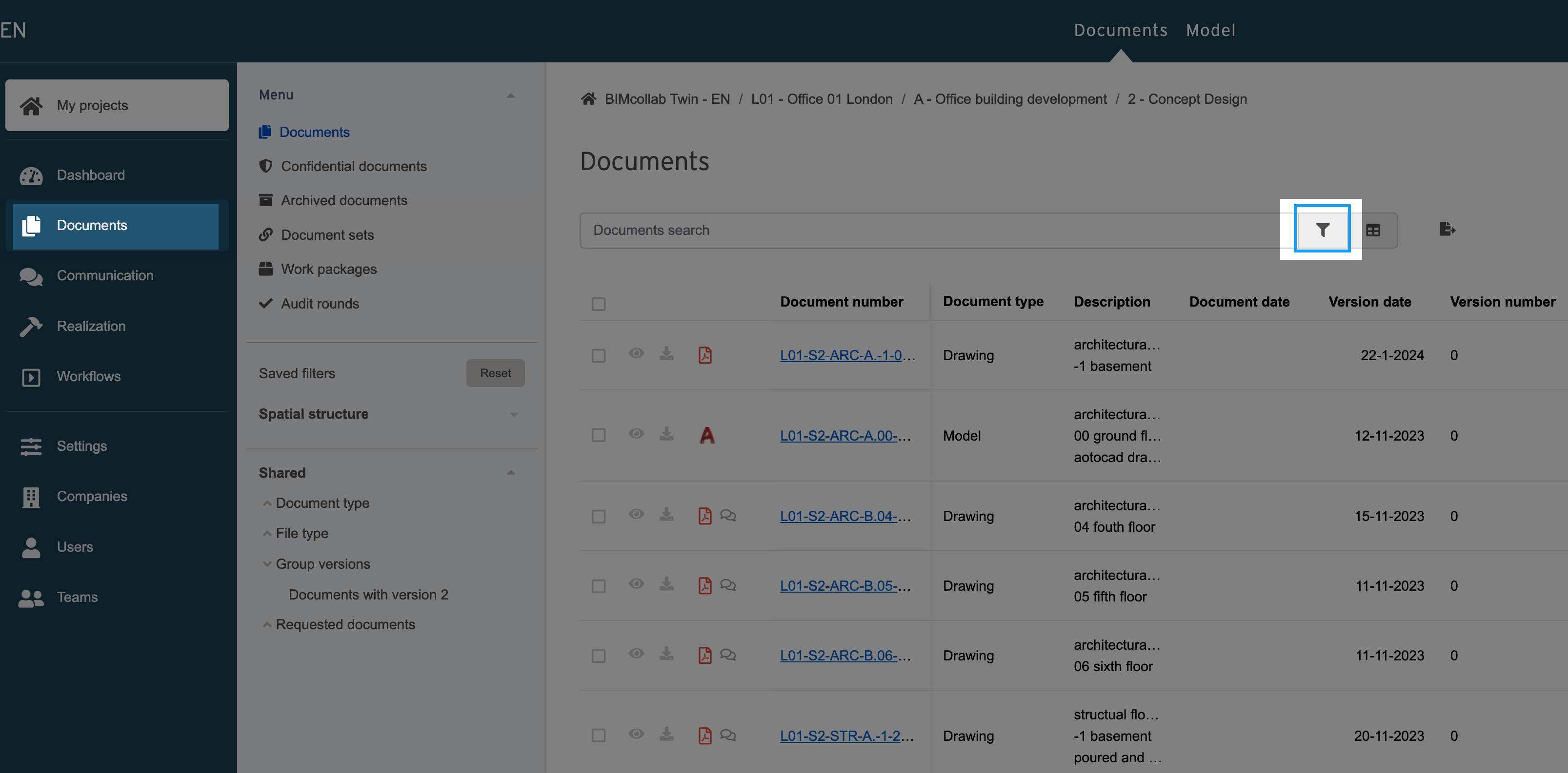 Customizing Columns In A Document List And Using Filters